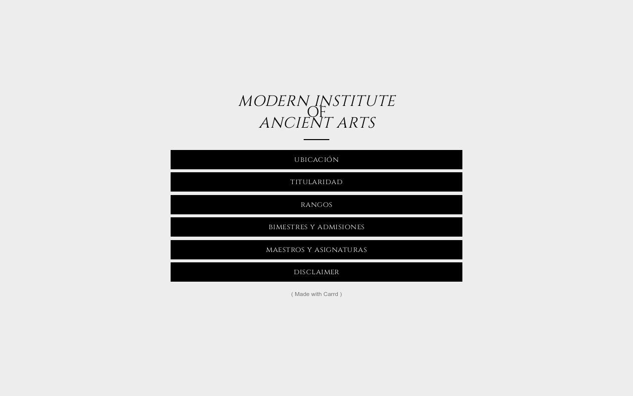 Modern Institute of Ancient Arts